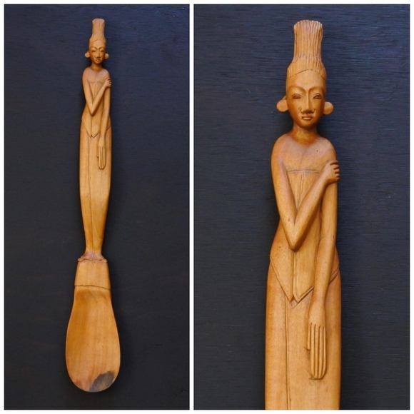 Vintage | Accents | Vintage Handmade African Woman Figure Tribal Wood ...